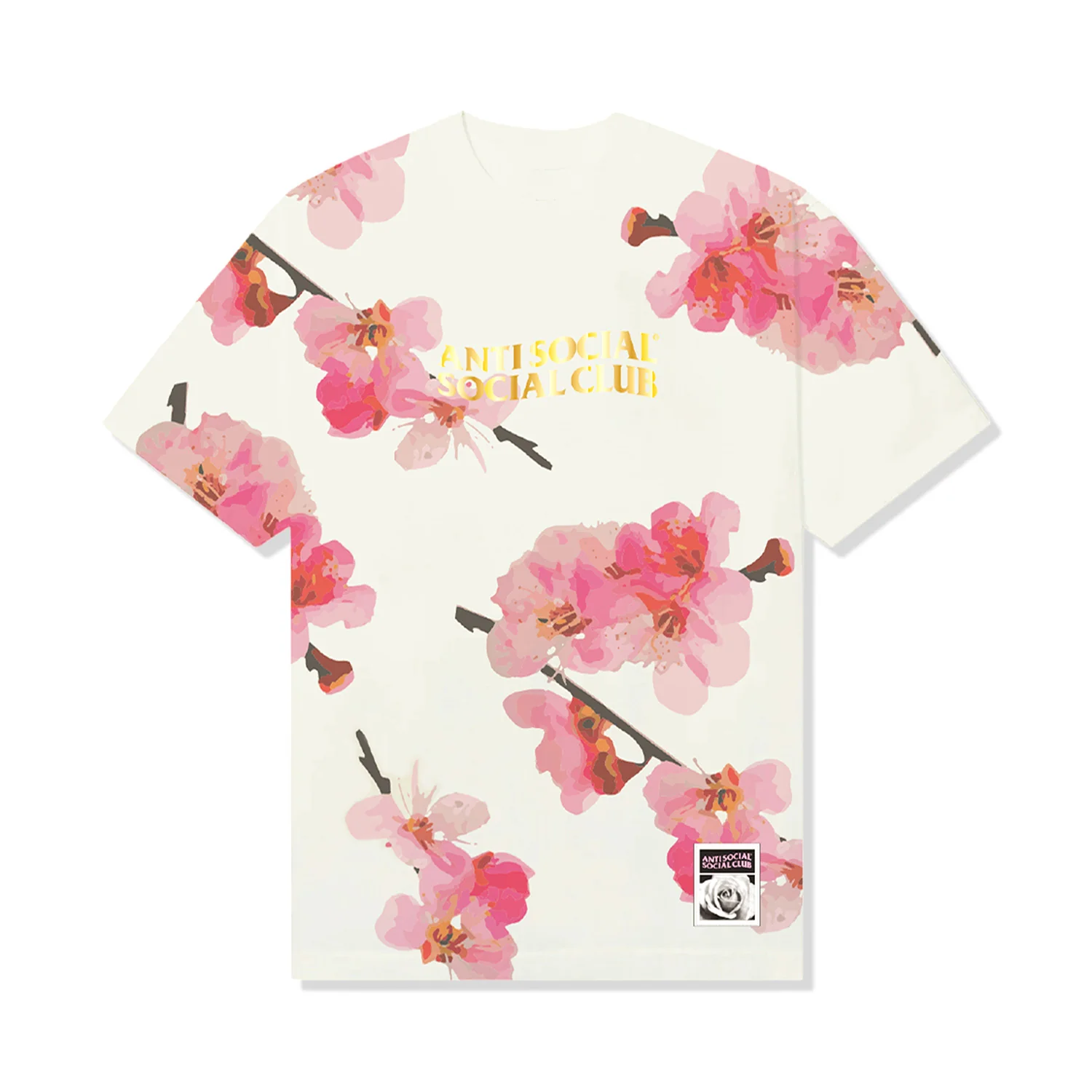 ASSC PREMIUM GOLD FOIL PRINT ZAMSZ TEE - Natural - Anti Social Social Club